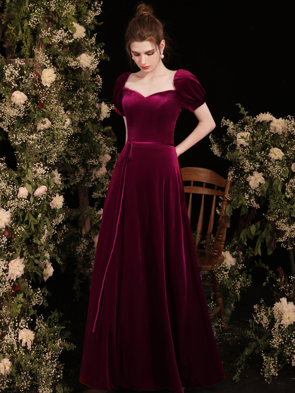 Slim Slim Simple Wine Red Dress on Luulla